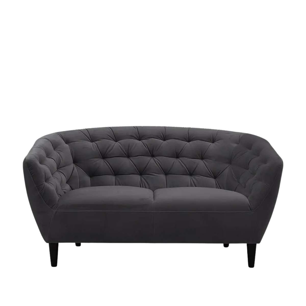 Ria 2 Seater Dark Grey Sofa | ID Design Oman – IDdesign Oman