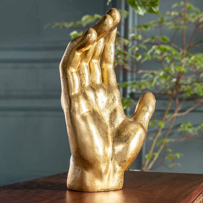 Deco Object Mano Gold 35cm – IDdesign Oman